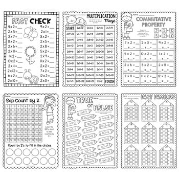 Multiplication Worksheets and Activities - 2 Times Tables - My Teaching Pal