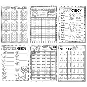 Multiplication Worksheets and Activities - 3 Times Tables - My Teaching Pal