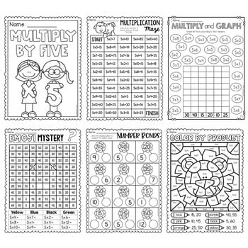 Multiplication Worksheets and Activities - 5 Times Tables - My Teaching Pal