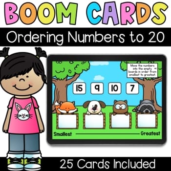 Ordering Numbers to 20 - Digital Task Cards - Boom Cards - My Teaching Pal