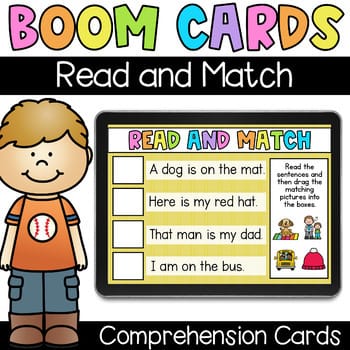 Read and Match - Digital Task Cards - Boom Cards - My Teaching Pal