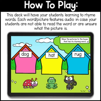 Rhyming Words - Digital Task Cards - Boom Cards - My Teaching Pal