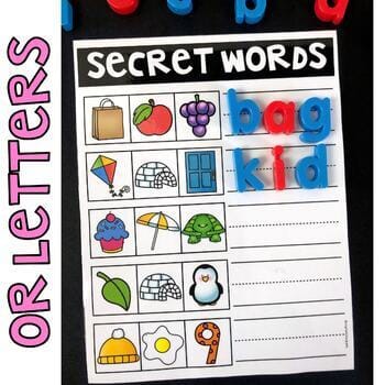 Secret Words - CVC Literacy Center - My Teaching Pal