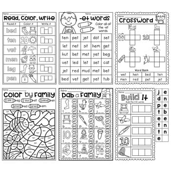 Short Vowel CVC Worksheets - BUNDLE - My Teaching Pal