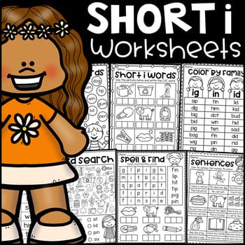 Short i Worksheets - CVC Words - My Teaching Pal