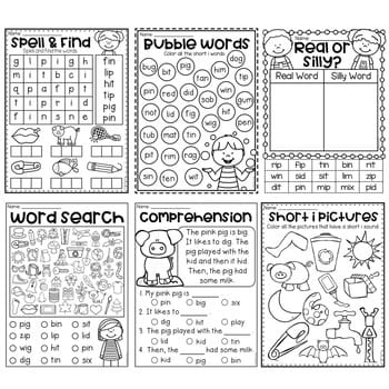 Short i Worksheets - CVC Words - My Teaching Pal