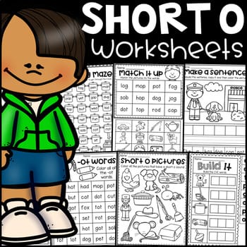 Short o Worksheets - CVC Words - My Teaching Pal