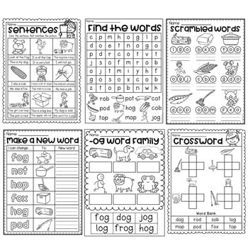 Short o Worksheets - CVC Words - My Teaching Pal