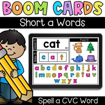 Spell a CVC Word (SHORT A) - Digital Task Cards - Boom Cards - My ...