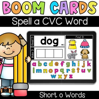 Spell a CVC Word (SHORT O) - Digital Task Cards - Boom Cards - My ...