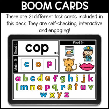 Spell a CVC Word (SHORT O) - Digital Task Cards - Boom Cards - My ...