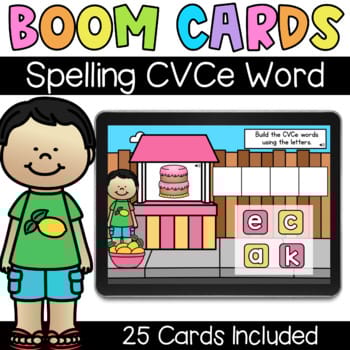 Spelling CVCe Words - Digital Task Cards - Boom Cards - My Teaching Pal