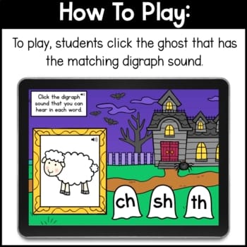 Spooky Digraphs (ch, sh, th) - Digital Task Cards - Boom Cards - My ...