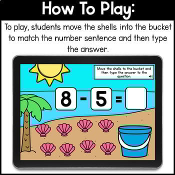 Subtraction to 10 - Digital Task Cards - Boom Cards - My Teaching Pal