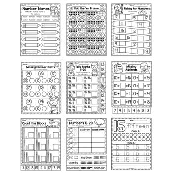 Teen Numbers Worksheets - MEGA PACK - My Teaching Pal