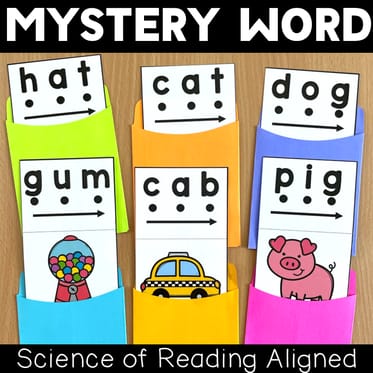 Mystery Words Phonics Center - Decodable Words - (Science of Reading ...