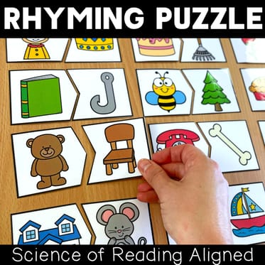 Rhyming Center - Rhyming Puzzle - Phonemic Awareness Center - My ...
