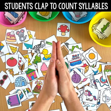 Syllable Clap Center - Counting Syllables - Phonemic Awareness Center ...