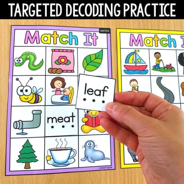 Phonics Center - Decodable Words - Phonics Match - (Science of Reading ...