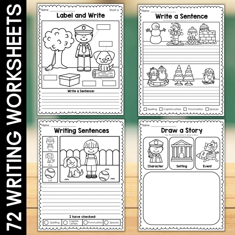 Kindergarten Literacy Worksheet MEGA BUNDLE - English Language Arts ...