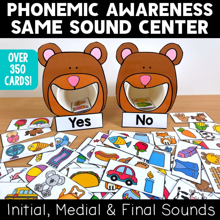 Phonemic Awareness Center - Same Sound - Initial, Medial and Final ...