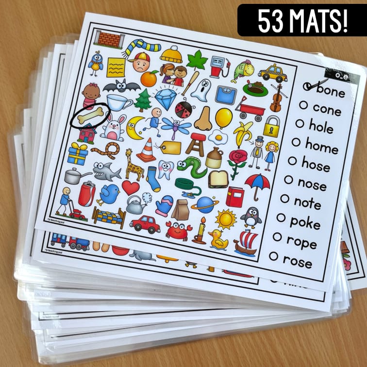 I Spy Phonics Center - CVC, Digraphs, Vowel Teams, Diphthongs and more ...