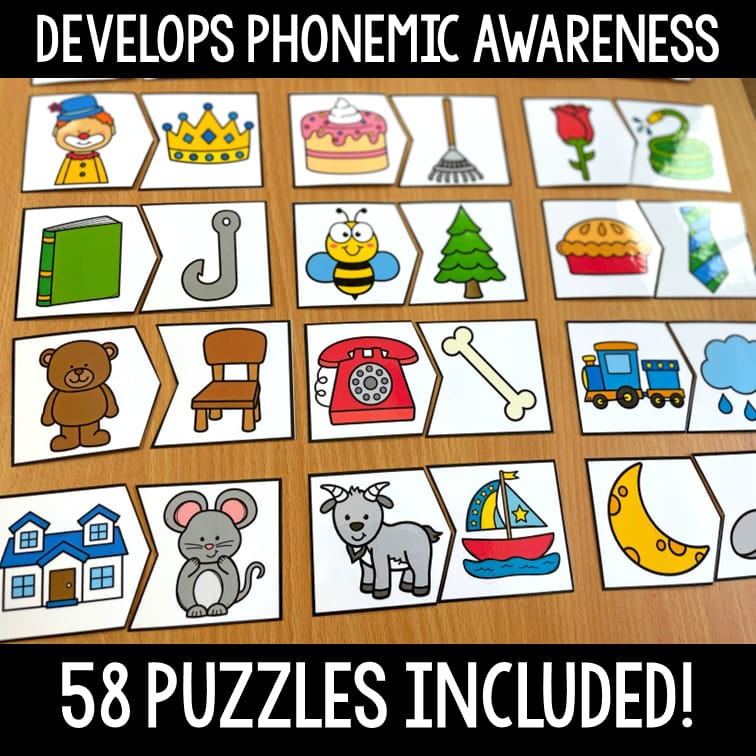 Rhyming Center - Rhyming Puzzle - Phonemic Awareness Center - My ...