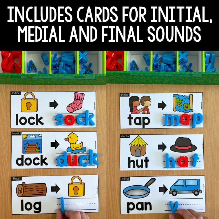 Phoneme Substitution Cards - Phonemic Awareness Center - My Teaching Pal