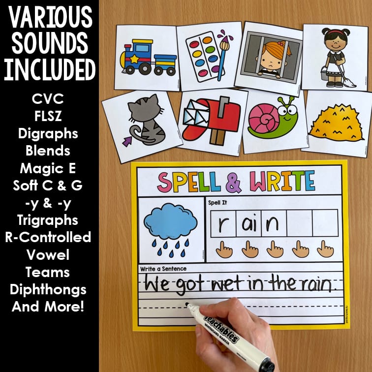 Spell & Write Activity - Spelling & Sentence Writing Center - Science ...