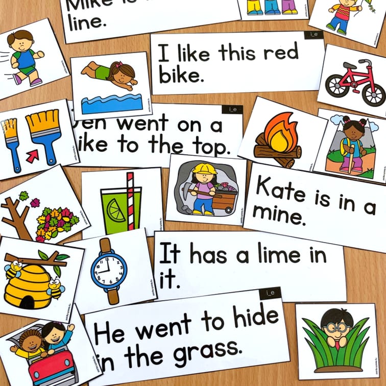 Sentence Match Cards - Phonics Decodable Sentences (Science of Reading ...