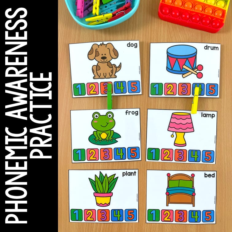 Phonemic Awareness Center - Count the Sounds Activity - My Teaching Pal