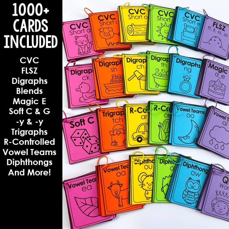 Blending Cards - Phonics Blending Flip Cards - My Teaching Pal