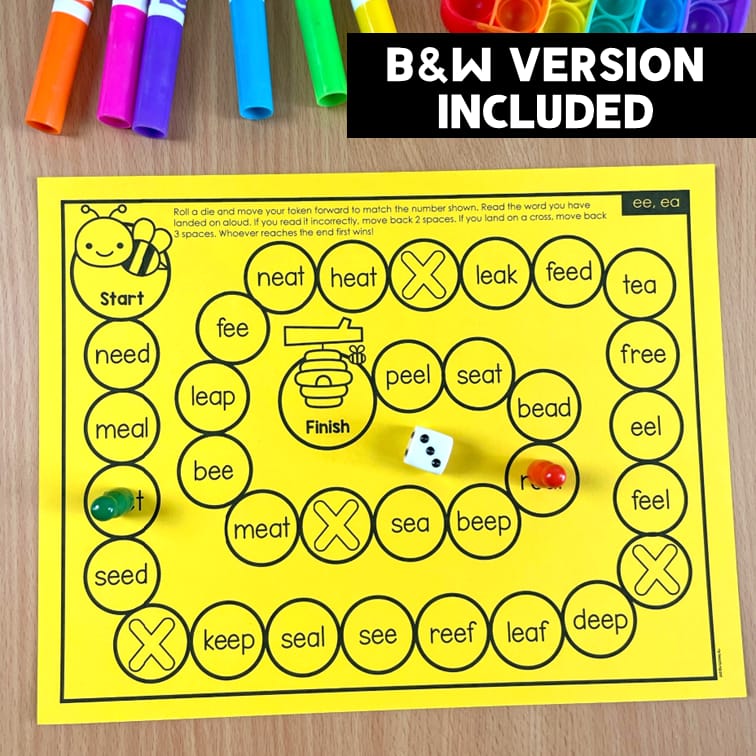 Phonics Board Games - Multiplayer Dice Phonics Games -Science of ...