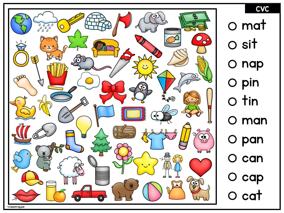 I Spy Phonics Center - CVC, Digraphs, Vowel Teams, Diphthongs and more ...