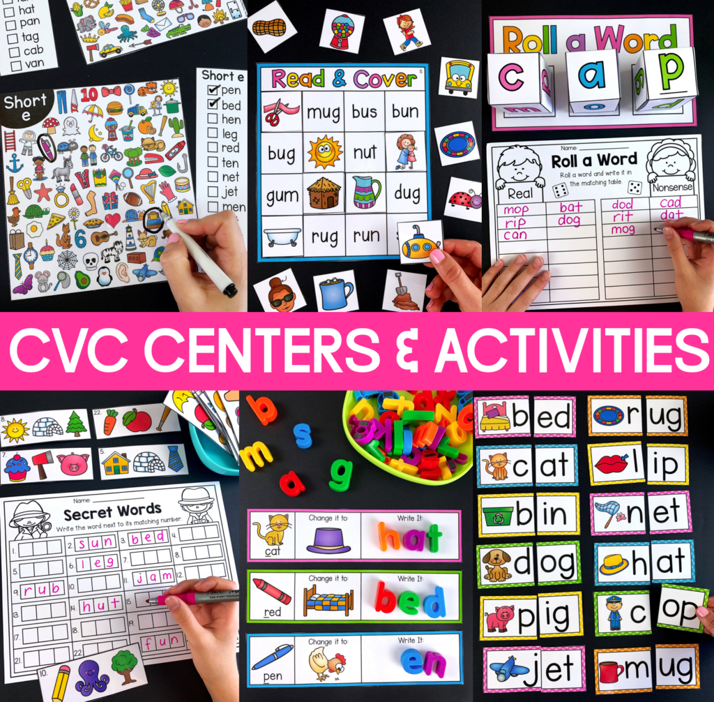 CVC Literacy Centers and Activities Volume One - My Teaching Pal