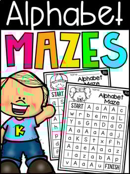 Alphabet Maze Worksheets - Letter Recognition - My Teaching Pal