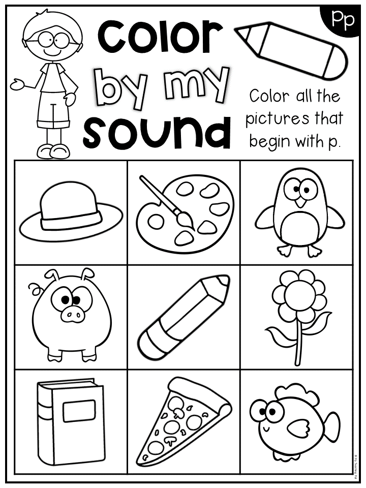 Beginning Sounds Worksheets - Color By My Sound - My Teaching Pal