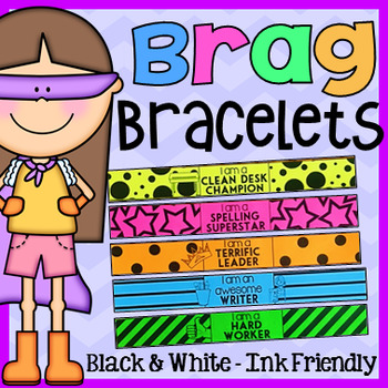 Brag Bracelets - Ink Friendly Black and White - My Teaching Pal