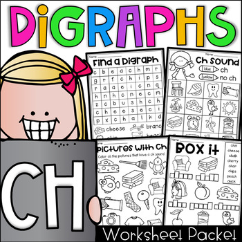 Ch Worksheet Packet - Digraphs Worksheets - My Teaching Pal