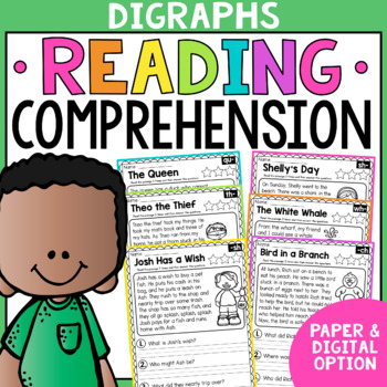 Digraph Reading Passages - Comprehension - PAPER & DIGITAL - My ...