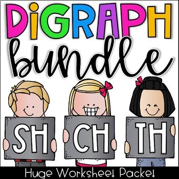 Digraph Worksheet Bundle - CH, SH, TH - My Teaching Pal