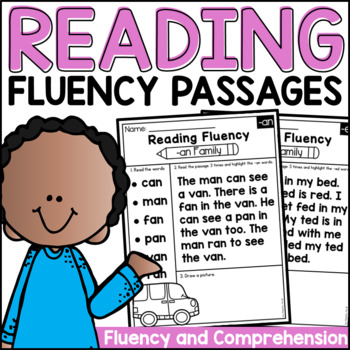 Fluency Reading Passages for Kindergarten - Word Families and ...