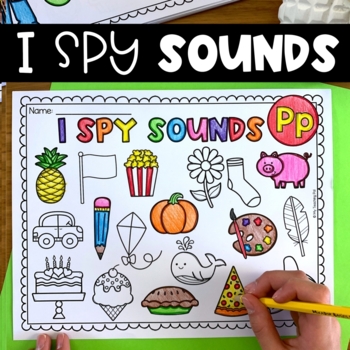I Spy Sounds - Beginning Sounds Worksheets - My Teaching Pal