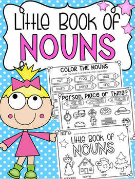 Little Book of Nouns - Half Page Printable Worksheet Booklet - My ...