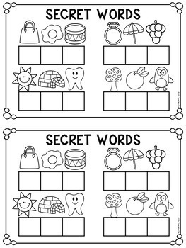 Little Book of Secret Words - Short Vowel CVC - My Teaching Pal