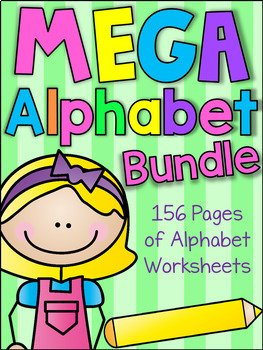 MEGA Alphabet Worksheet Pack - Pre-K Kindergarten - My Teaching Pal
