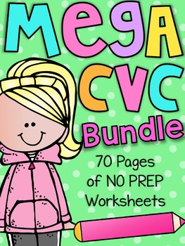 Mega CVC Worksheet Pack - Pre-K Kindergarten - My Teaching Pal