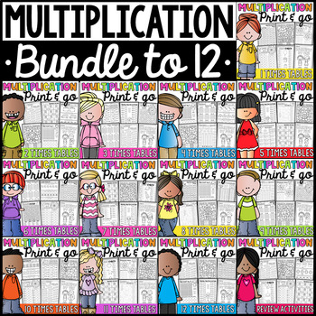 Multiplication Worksheet Bundle - Facts 1 to 12 - My Teaching Pal