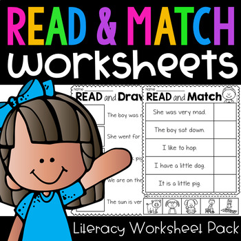 Read and Match Worksheet Pack - My Teaching Pal