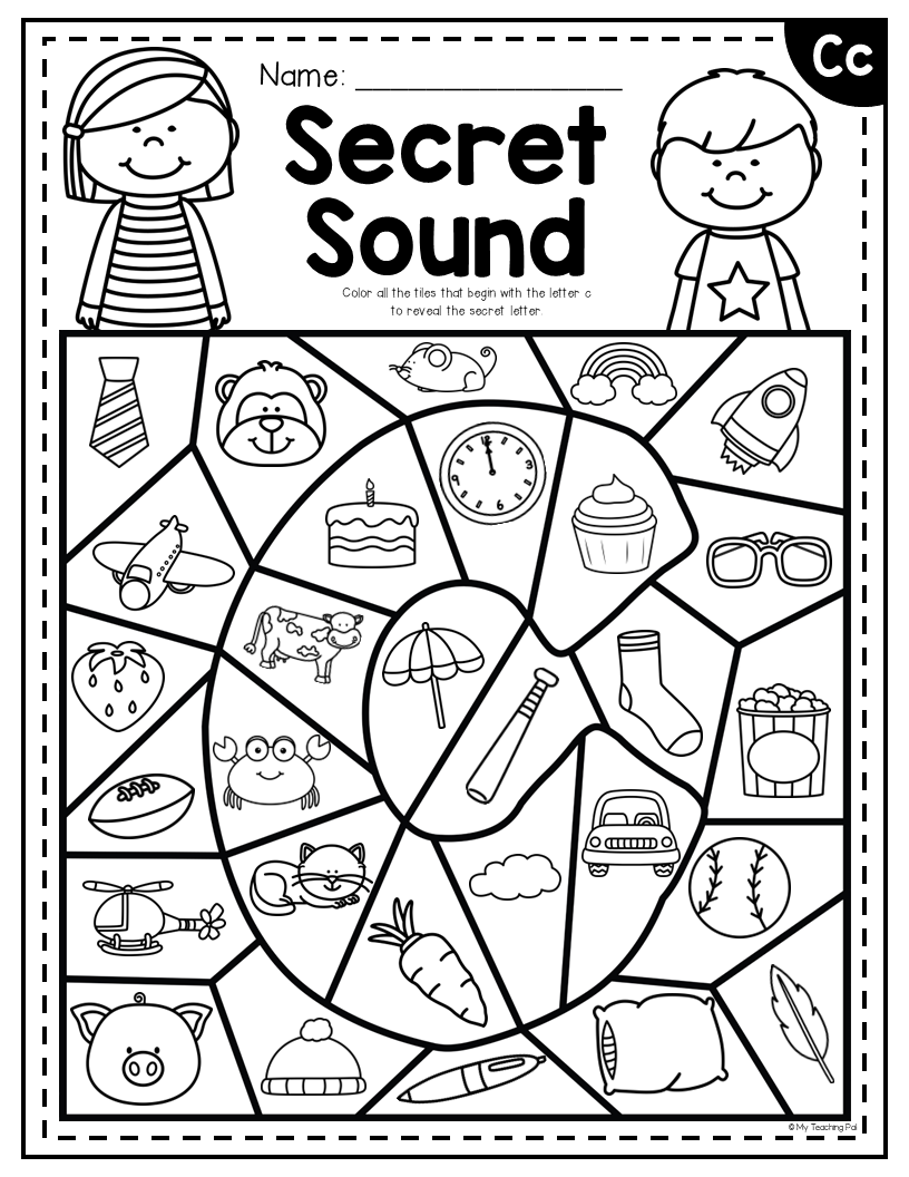 Secret Sounds - Beginning Sound and Alphabet Worksheets - My Teaching Pal